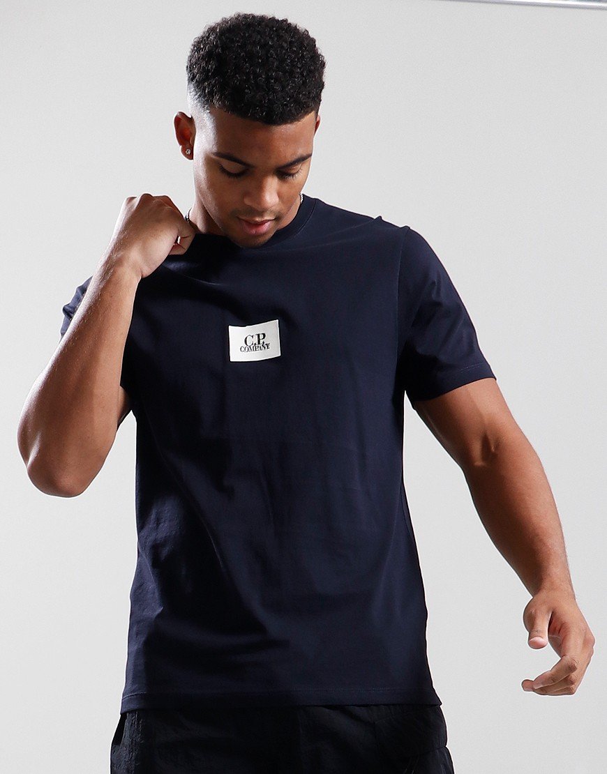 C.P. Company 30/1 Jersey Logo T-Shirt Total Eclipse - Terraces Menswear