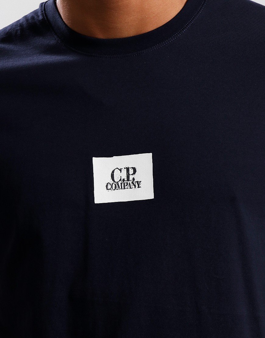C.P. Company 30/1 Jersey Logo T-Shirt Total Eclipse - Terraces Menswear