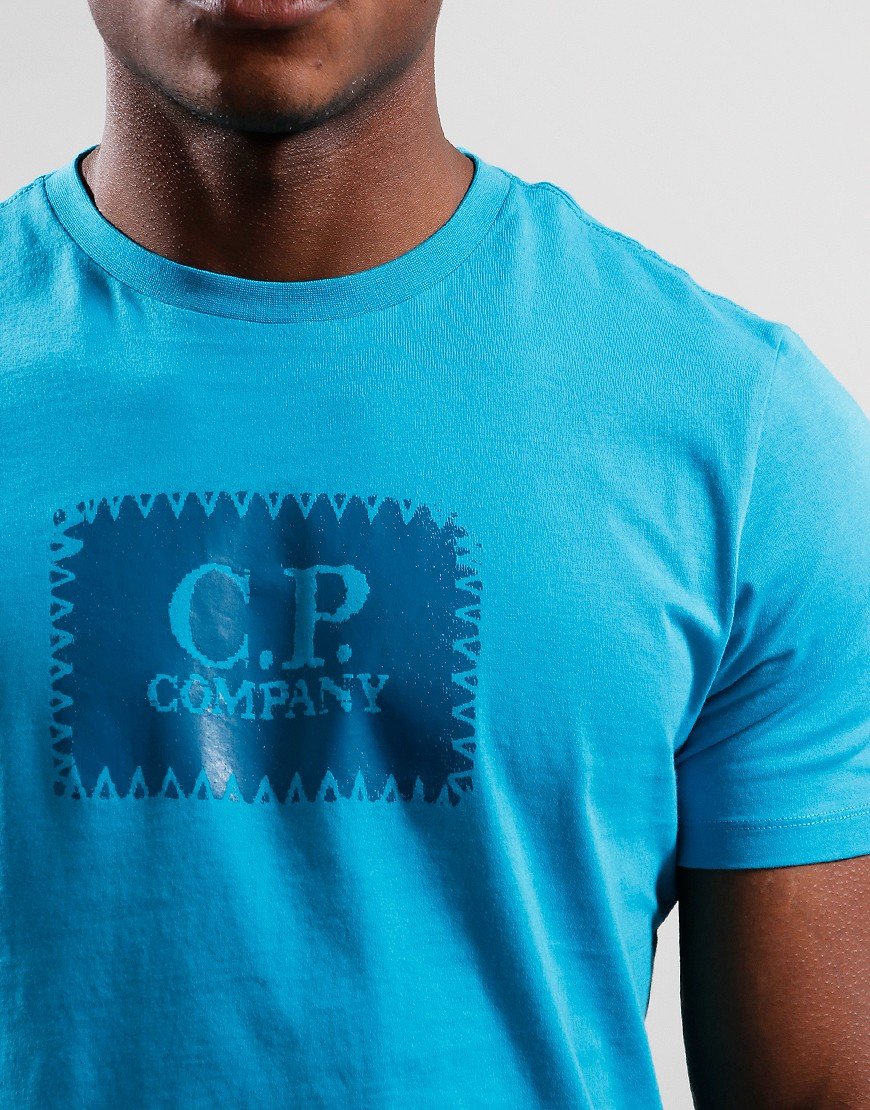 C.P. Company 30/1 Jersey T-Shirt Tile Blue - Terraces Menswear