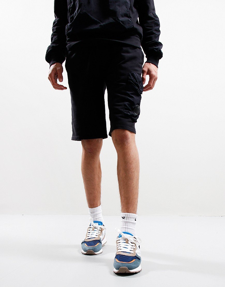 C.P. Company Kids Fleece Mixed Short Black - Terraces Menswear