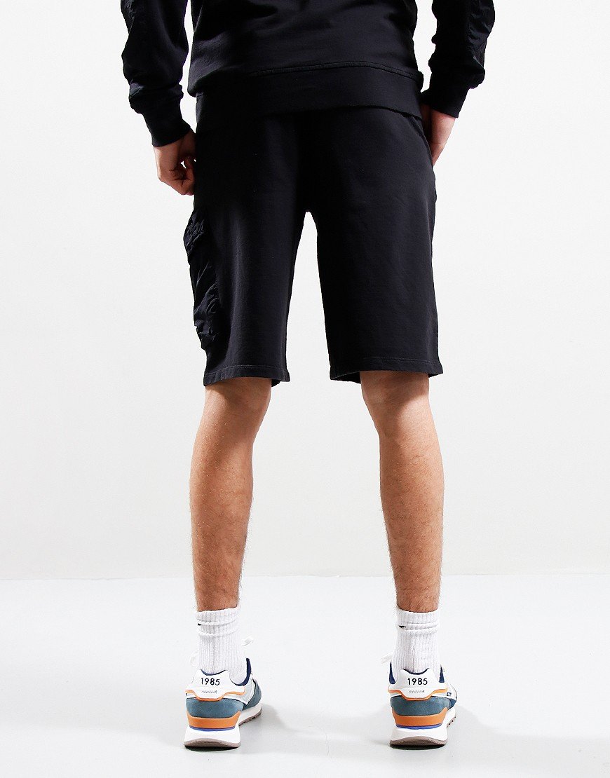 C.P. Company Kids Fleece Mixed Short Black - Terraces Menswear