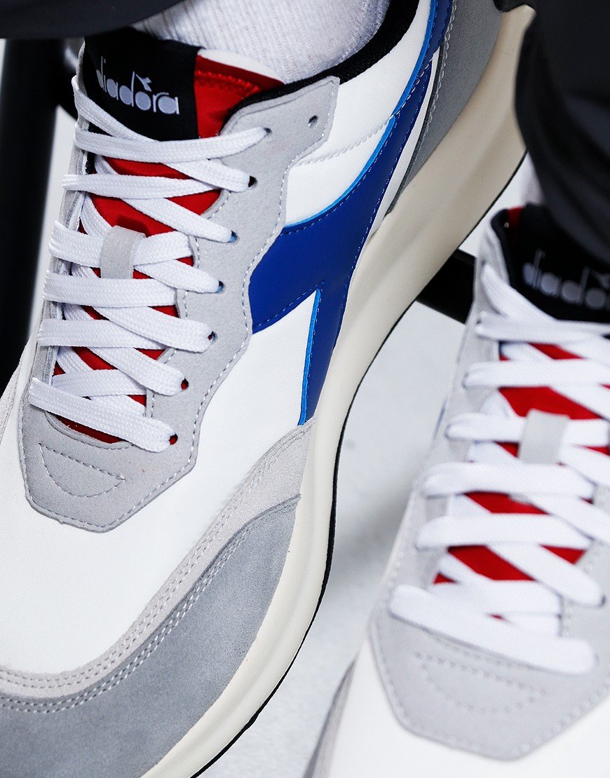 Diadora Race Nylon Trainers Corsair/Super White/Carmine - Terraces Menswear