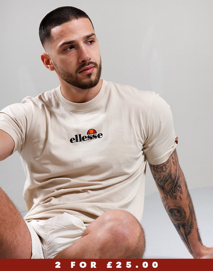 Ellesse Comiso T-Shirt Beige - Terraces Menswear