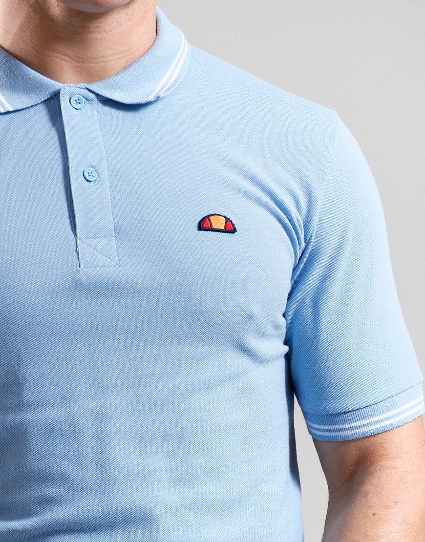 Ellesse Rookie Polo Shirt Light Blue - Terraces Menswear
