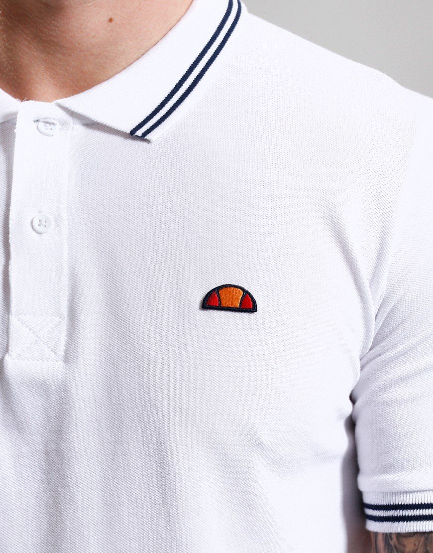 Ellesse Rookie Polo Shirt White - Terraces Menswear