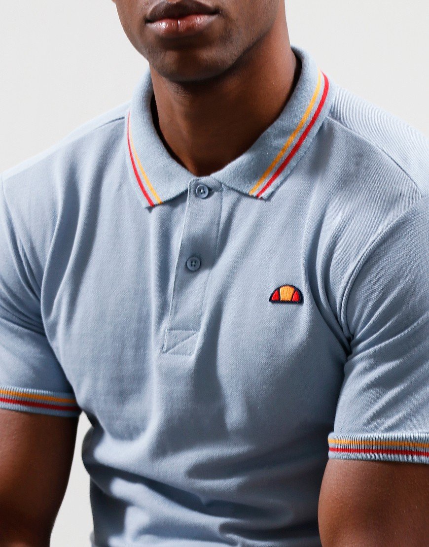 Ellesse Rooks Polo Shirt Light Blue - Terraces Menswear