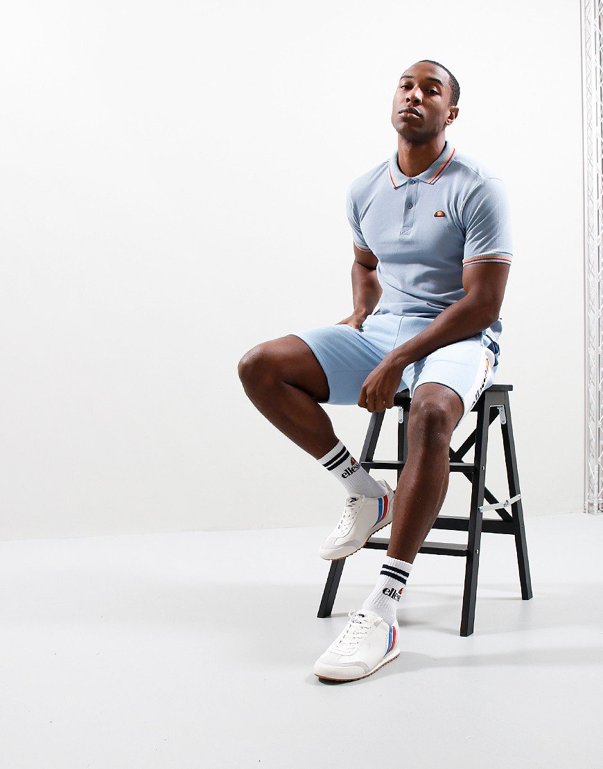 Ellesse Rooks Polo Shirt Light Blue - Terraces Menswear
