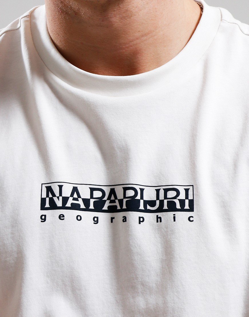 Napapijri S-Box 4 T-Shirt White Whisper - Terraces Menswear