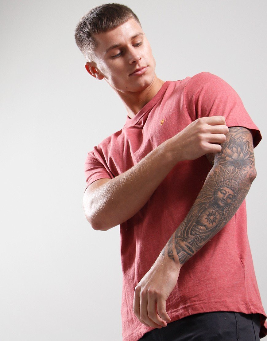 Farah Danny T-shirt Dark Rose - Terraces Menswear
