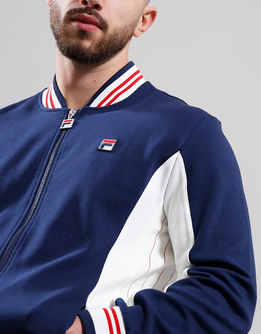 Fila Vintage Settanta Track Top Navy/Gardenia/Red - Terraces Menswear