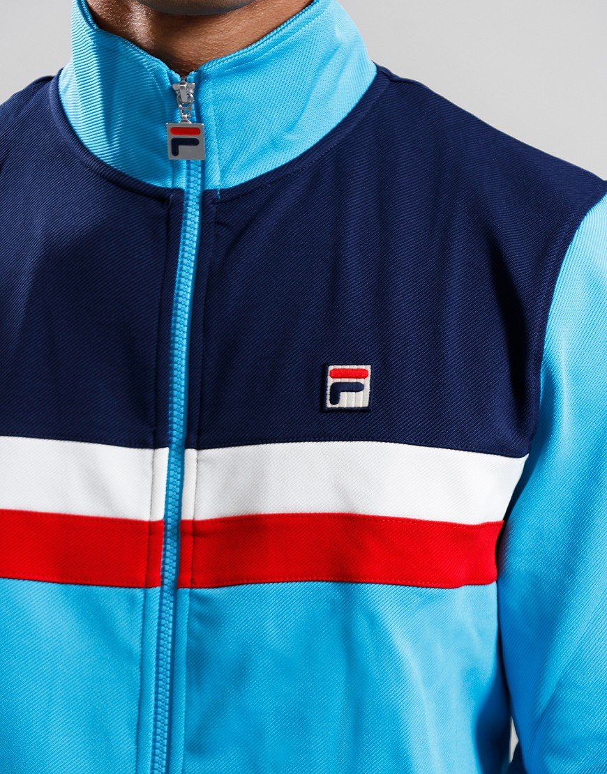 Fila Vintage Didier Track Top Cyan/Navy/Red/Gardenia - Terraces Menswear