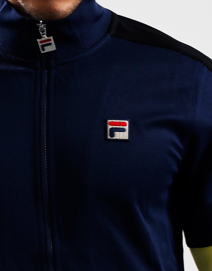 FILA Vintage Fischer Track Top Navy/Black - Terraces Menswear