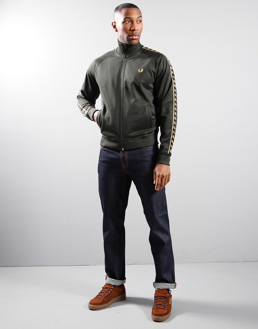Fred Perry Gold Tape Trek Jacket Hunting Green - Terraces Menswear