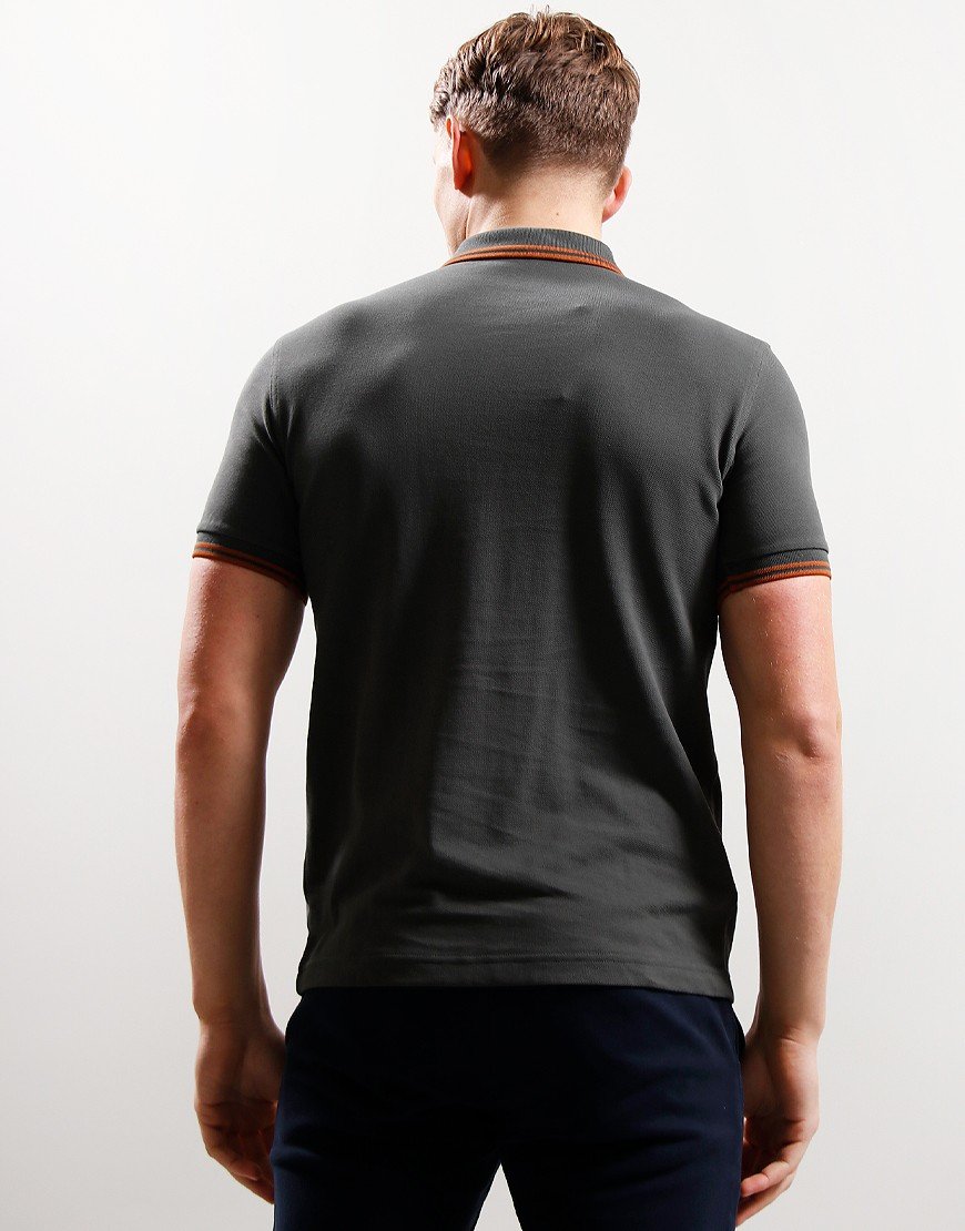 Fred Perry Twin Tipped Polo Shirt Field Green/Nutflake - Terraces Menswear