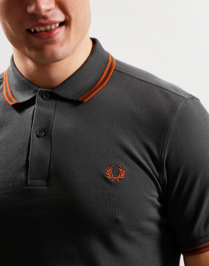 Fred Perry Twin Tipped Polo Shirt Field Green/Nutflake - Terraces Menswear