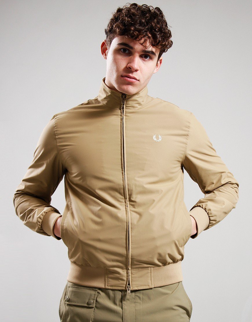 Fred Perry Brentham Jacket Warm Stone - Terraces Menswear