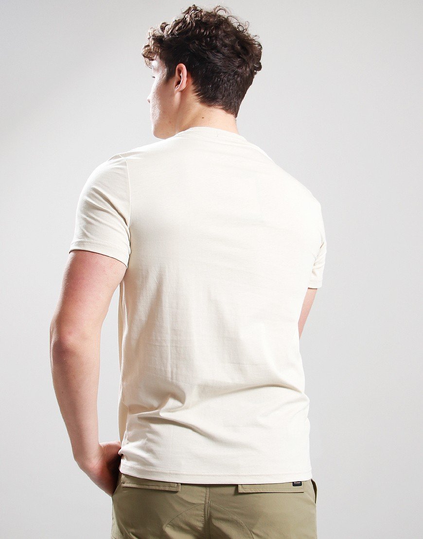 Fred Perry Circle Branding T-Shirt Oatmeal/Black - Terraces Menswear