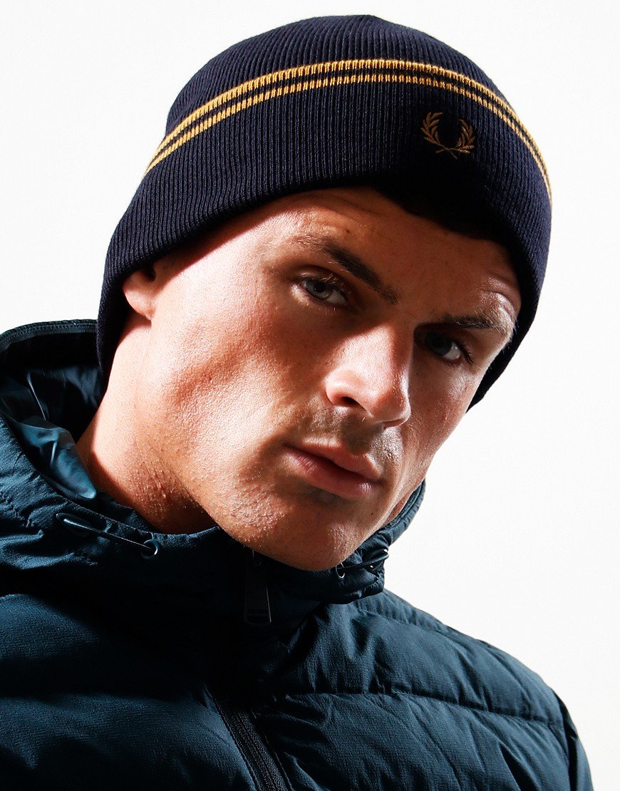 Fred Perry Classic Beanie French Navy - Terraces Menswear