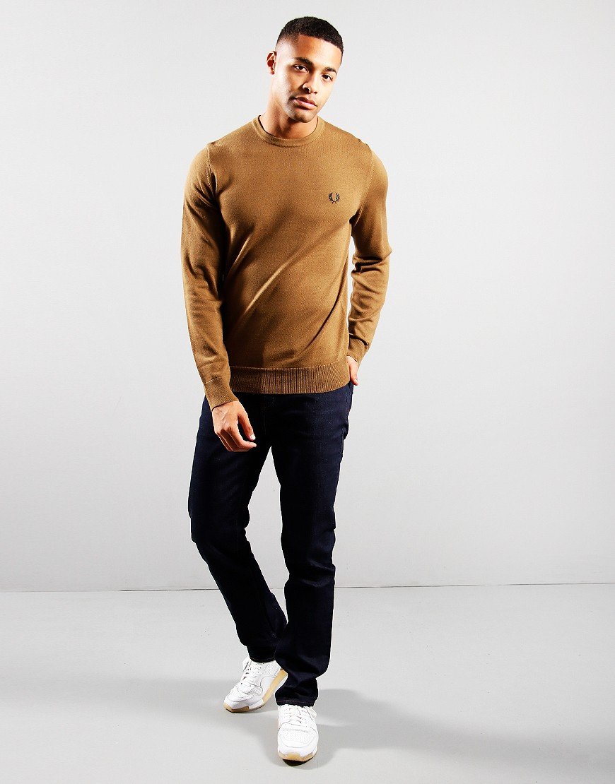 Fred Perry Classic Crew Sweat Shaded Stone - Terraces Menswear