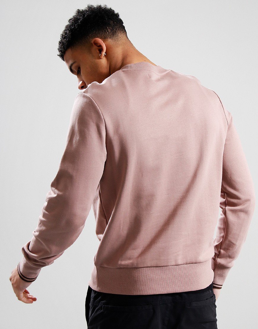 Fred Perry Crew Sweat Dark Pink - Terraces Menswear