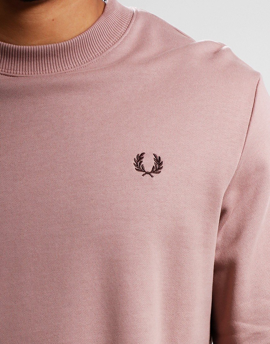 Fred Perry Crew Sweat Dark Pink - Terraces Menswear