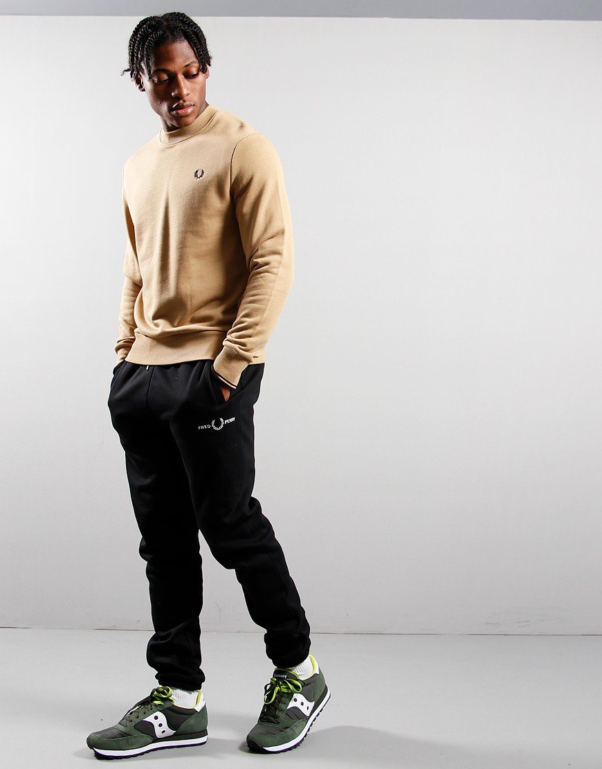 Fred Perry Crew Sweat Stone - Terraces Menswear