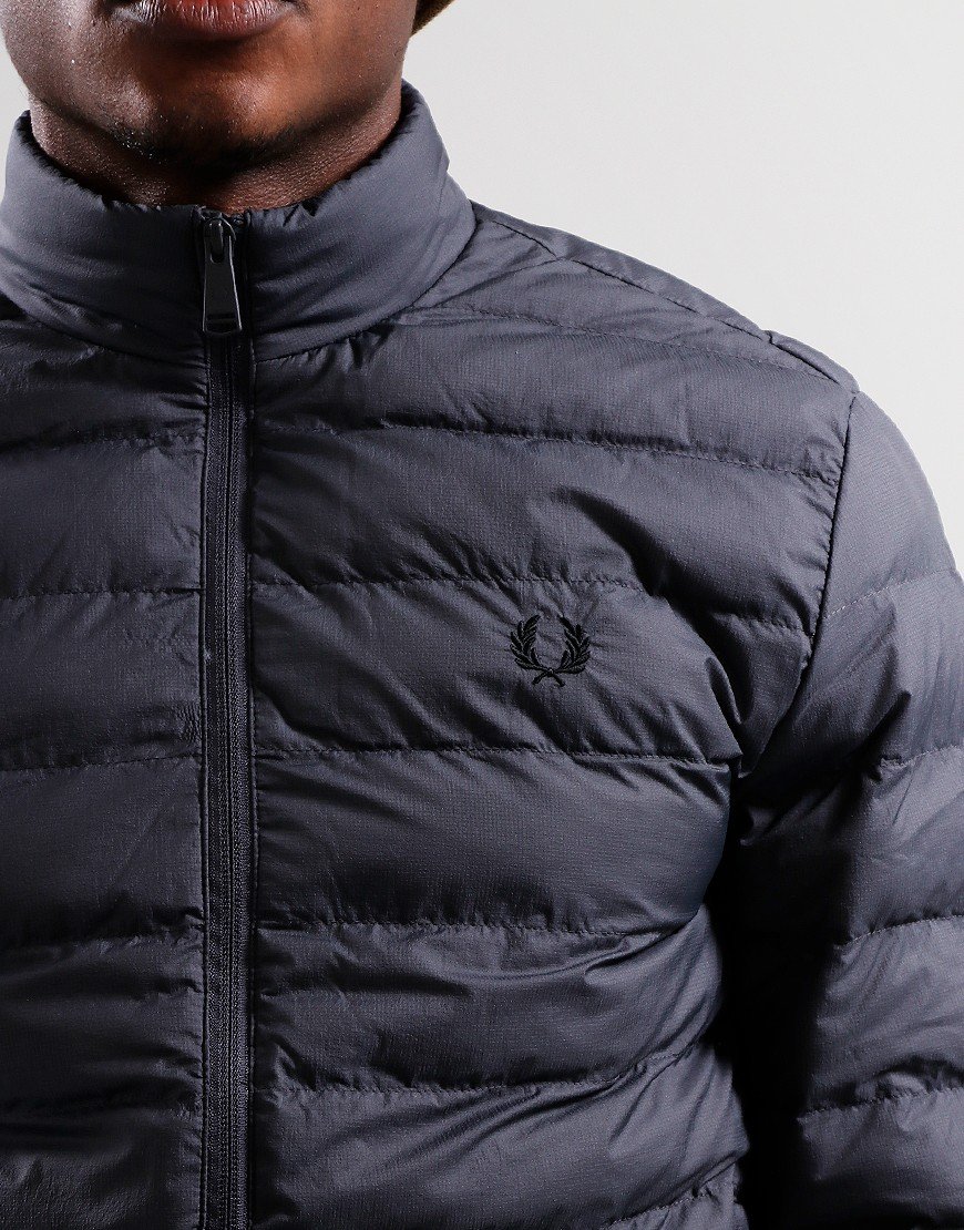 Fred Perry Insulated Jacket Gunmetal - Terraces Menswear
