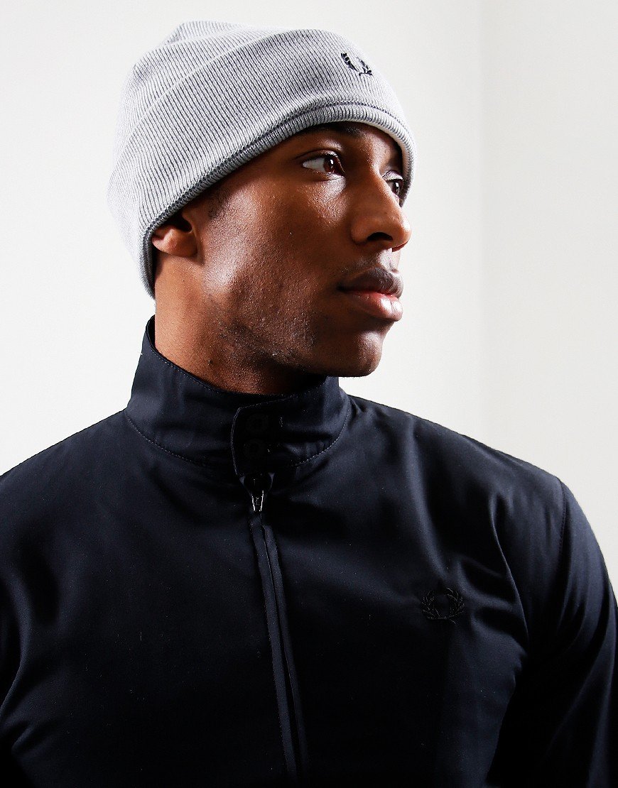 Fred Perry Merino Beanie Steel Marl - Terraces Menswear