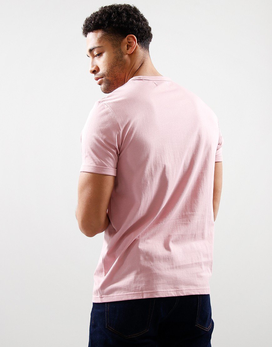 Fred Perry Ringer T-Shirt Chalky Pink - Terraces Menswear