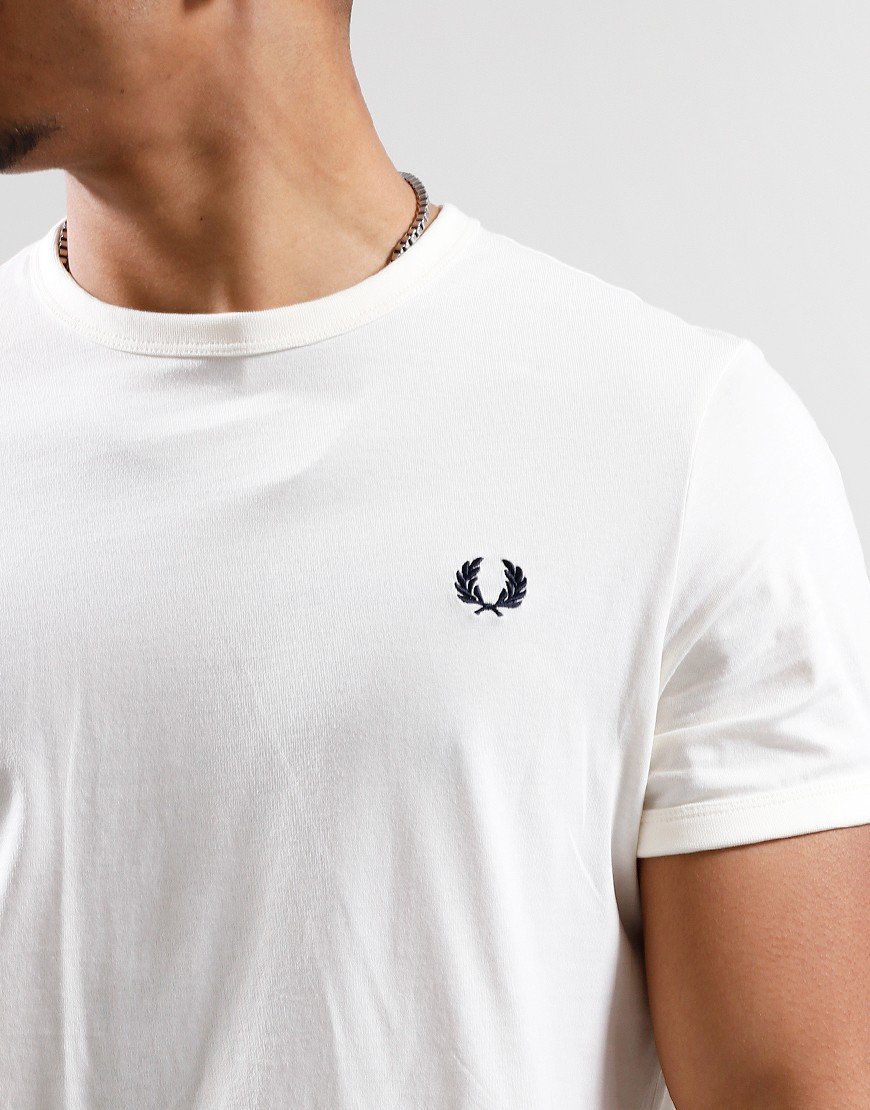 Fred Perry Ringer T-shirt Ecru - Terraces Menswear