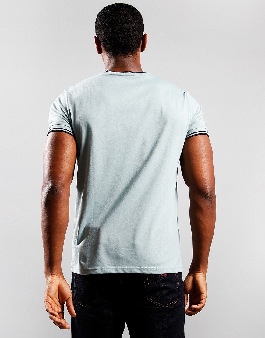 Fred Perry Twin Tipped T-Shirt Silver Blue - Terraces Menswear