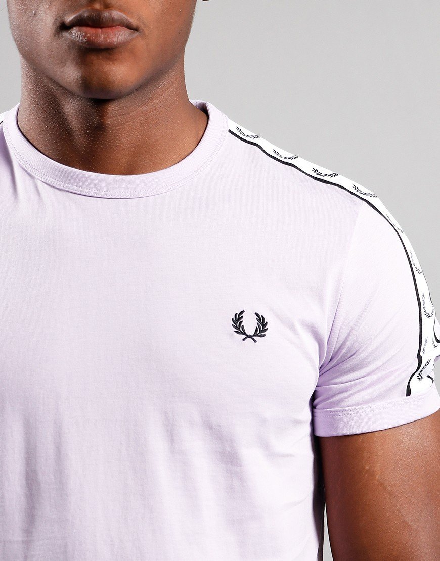 Fred Perry Taped Ringer T-shirt Lilac - Terraces Menswear