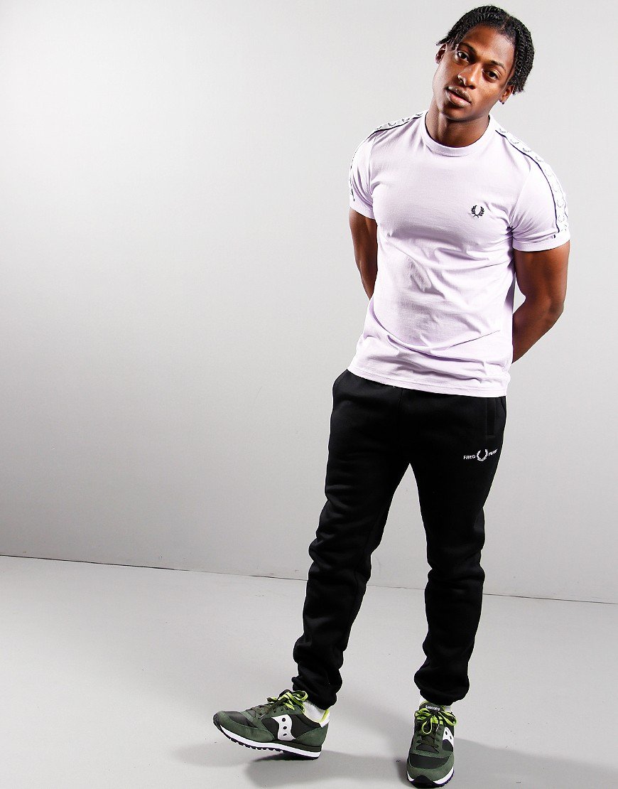Fred Perry Taped Ringer T-shirt Lilac - Terraces Menswear