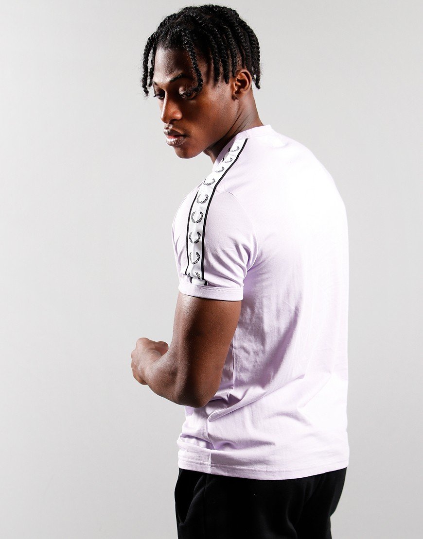 Fred Perry Taped Ringer T-shirt Lilac - Terraces Menswear