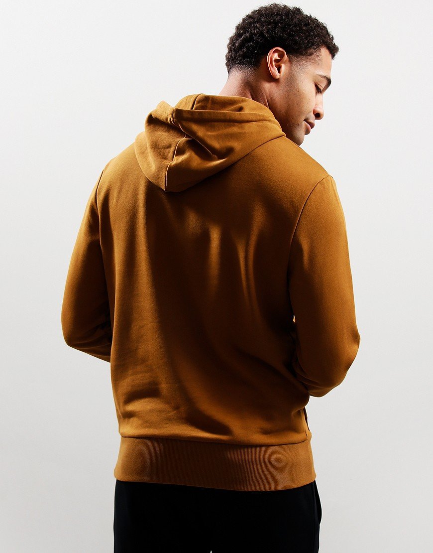 Fred Perry Tipped Hooded Sweat Dark Caramel - Terraces Menswear