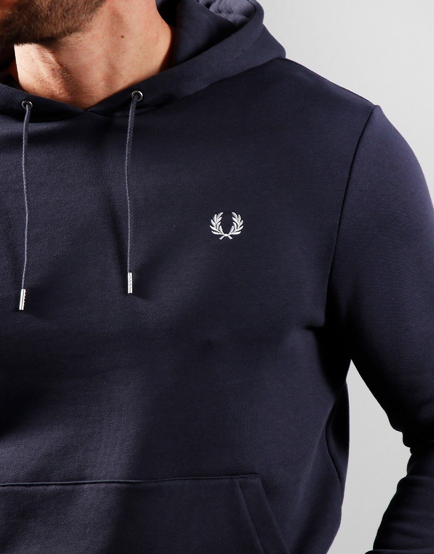 Fred Perry Tipped Hoodie Dark Graphite - Terraces Menswear