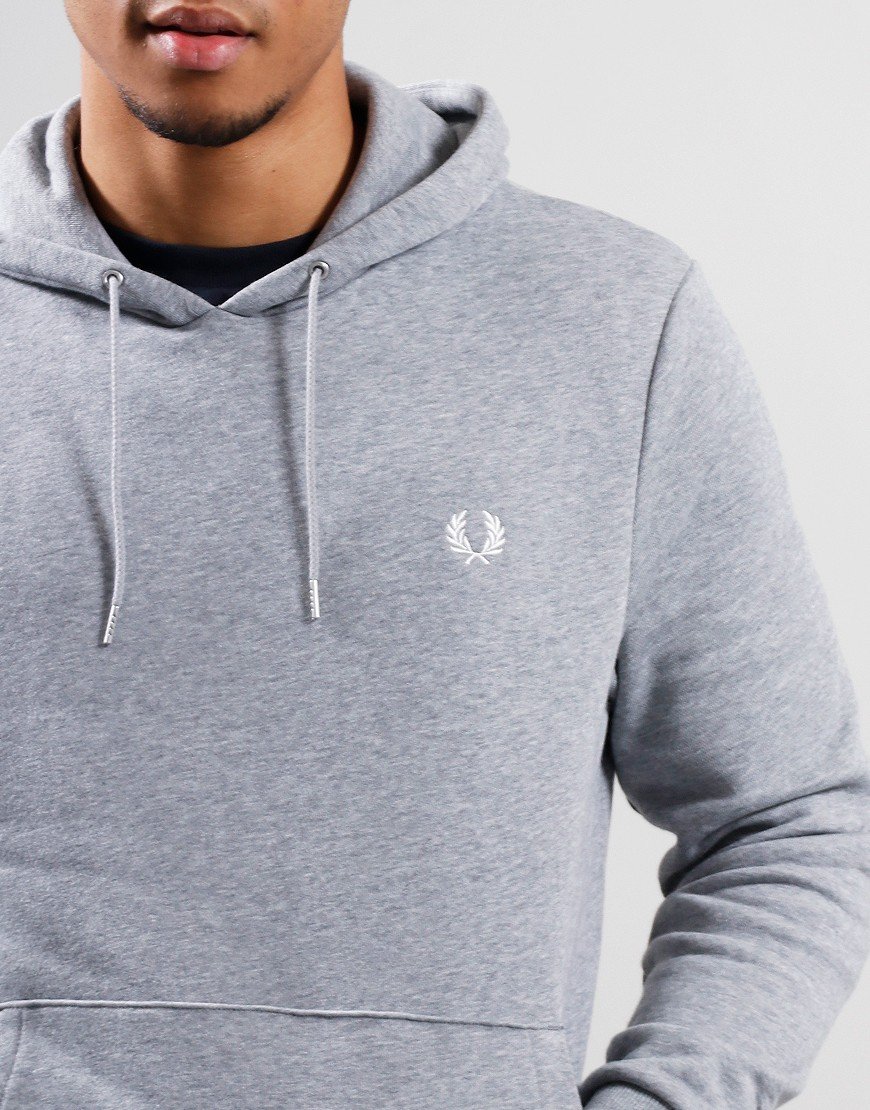 Fred Perry Tipped Hoodie Steel - Terraces Menswear
