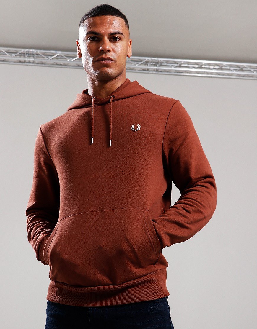 Fred Perry Tipped Hoodie Whiskey Brown/Porridge - Terraces Menswear