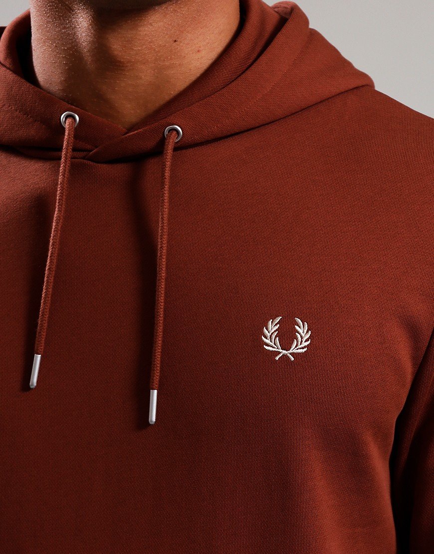 Fred Perry Tipped Hoodie Whiskey Brown/Porridge - Terraces Menswear
