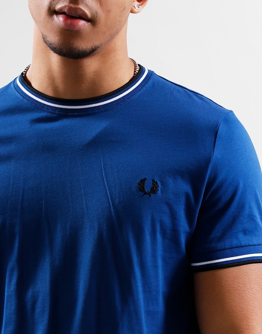 Fred Perry Twin Tipped T-shirt Shaded Cobalt - Terraces Menswear