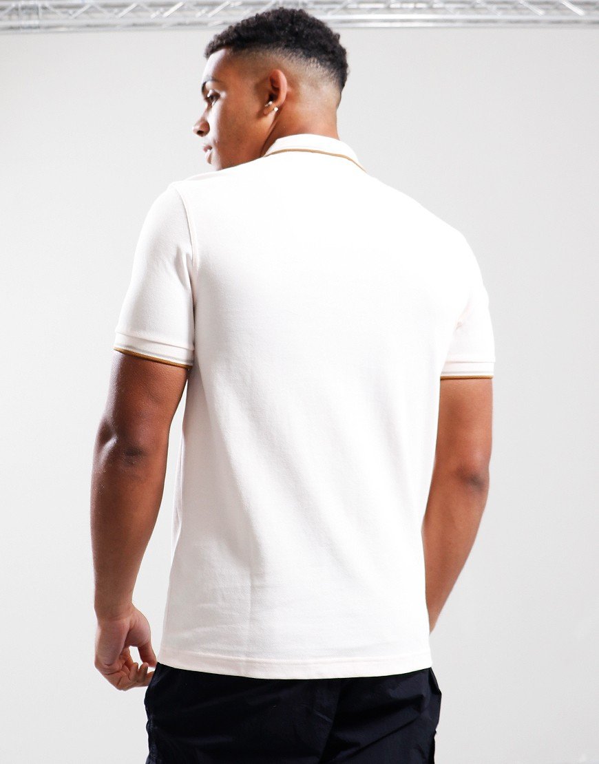 Fred Perry Twin Tipped Polo Shirt Peach/Oyster/Dark Caramel - Terraces ...