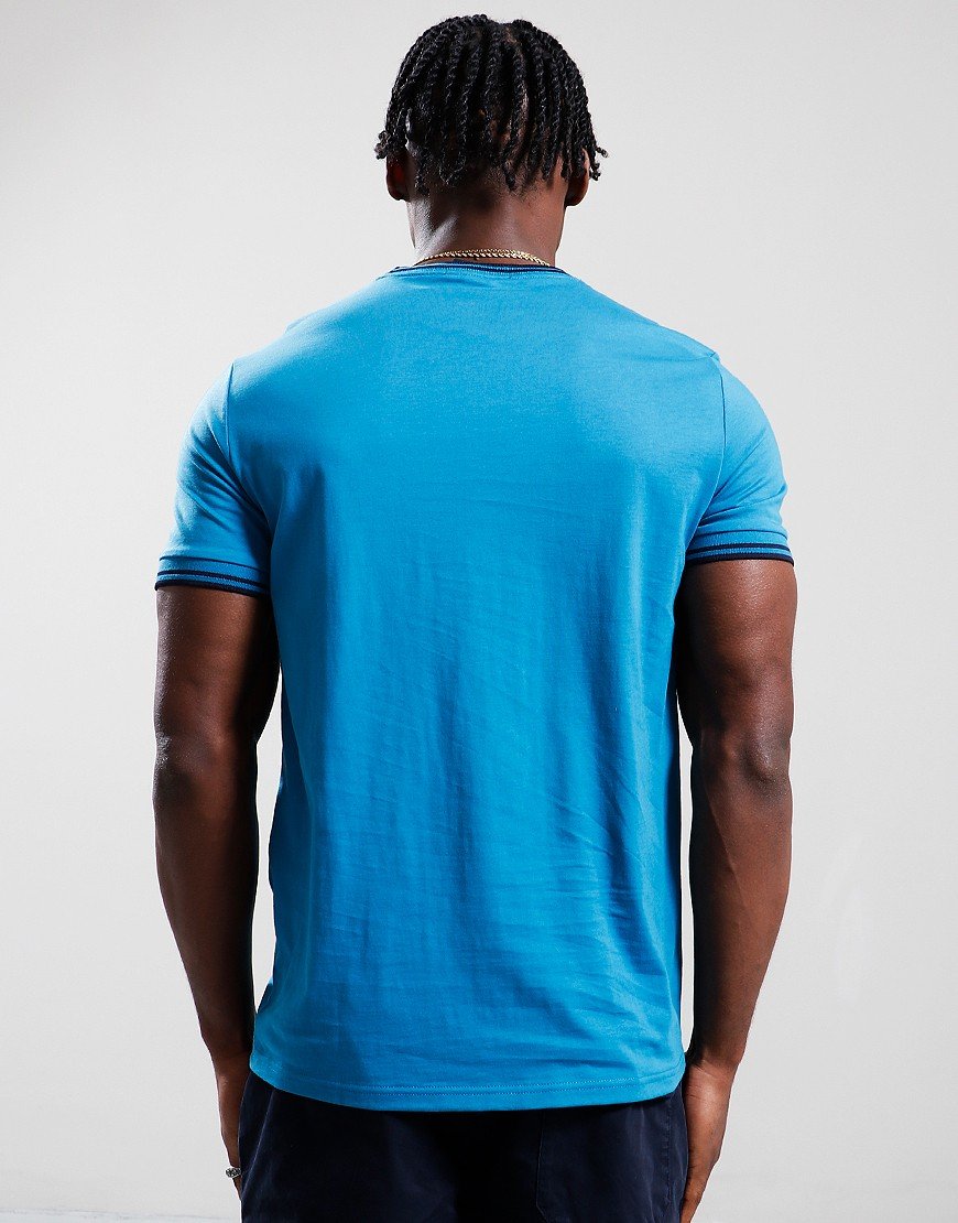 Fred Perry Twin Tipped T-Shirt Ocean/Navy - Terraces Menswear