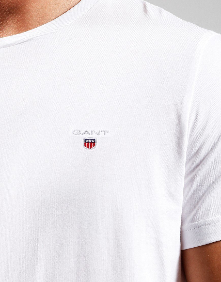 GANT Solid T-Shirt White - Terraces Menswear