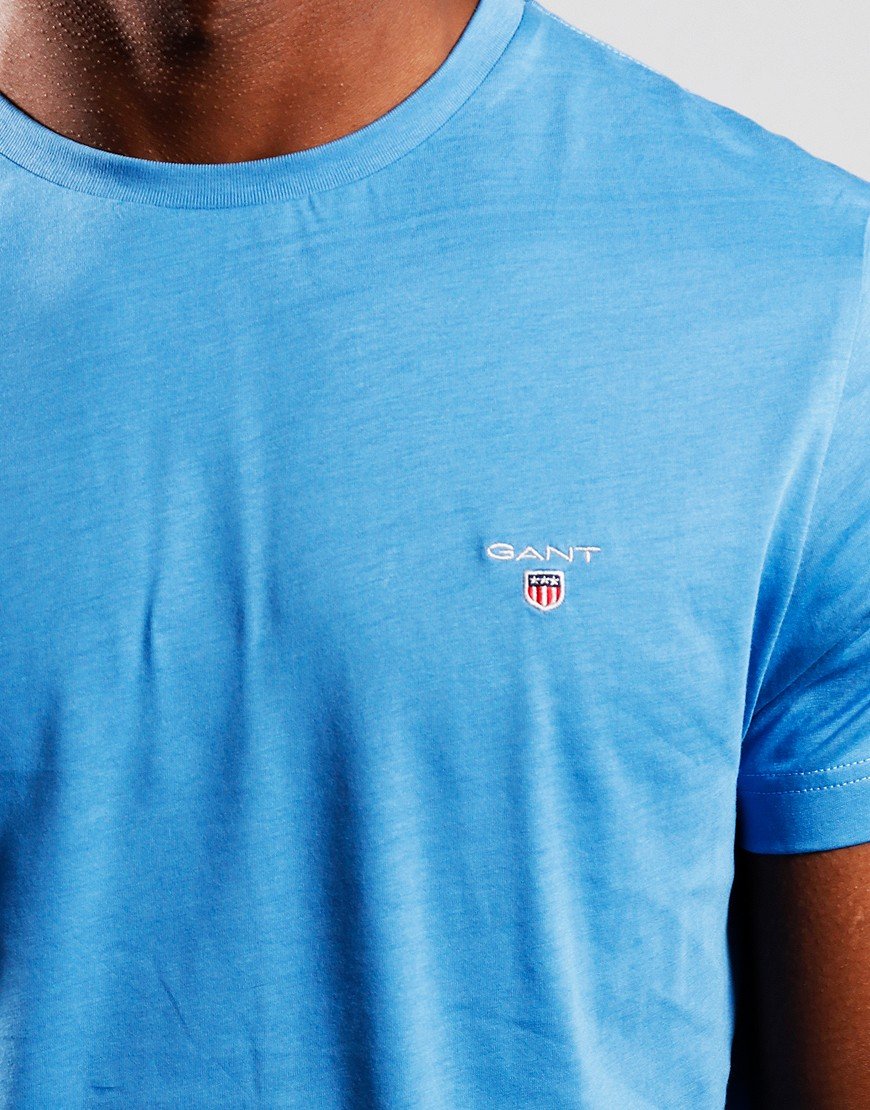 GANT Solid T-Shirt Day Blue - Terraces Menswear