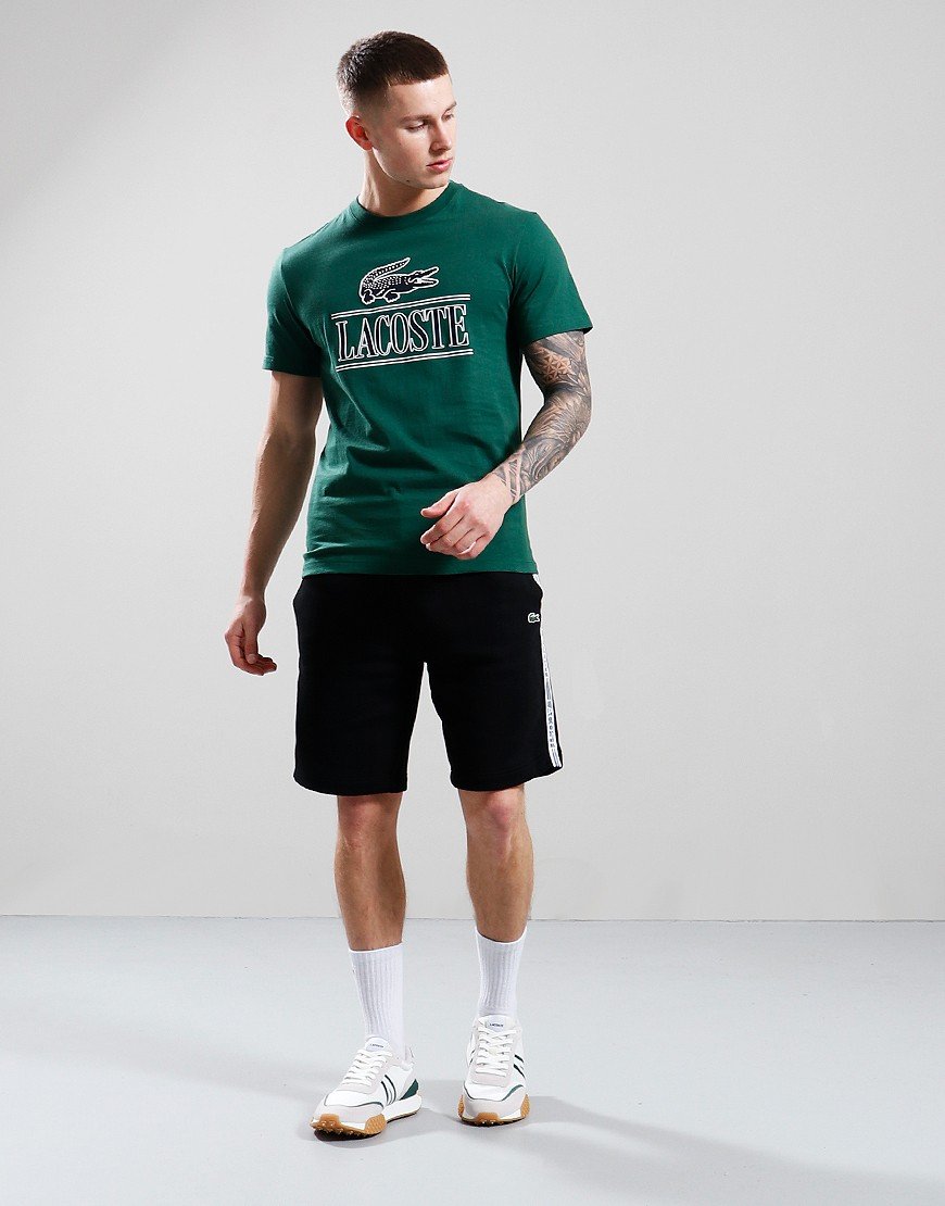 Lacoste Branded Logo T-Shirt Green - Terraces Menswear