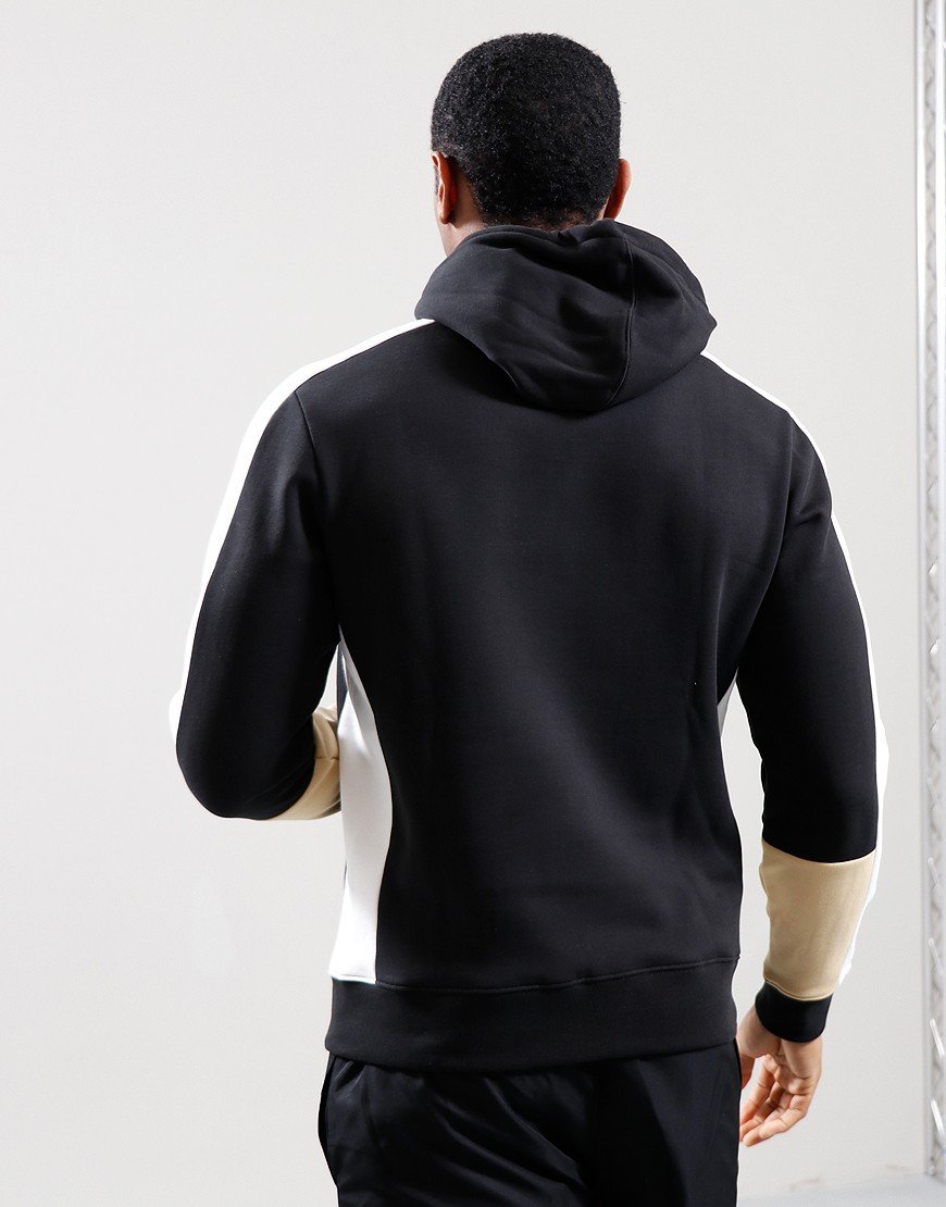 Lacoste Colour Block Zip Hoodie Black/White/Beige - Terraces Menswear