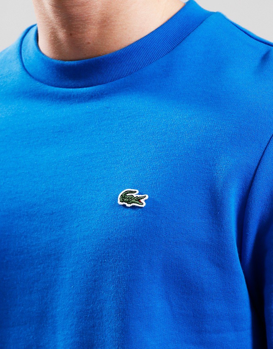 Lacoste Cotton Crew Sweat Blue - Terraces Menswear