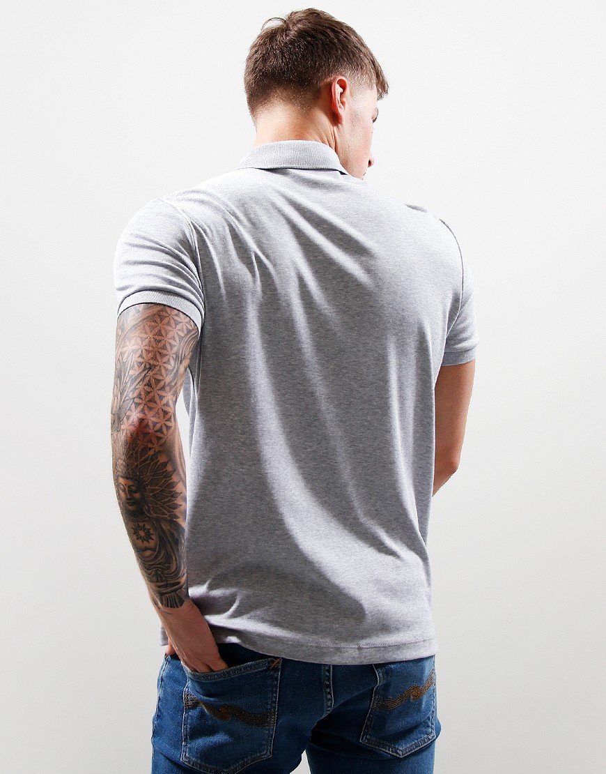 Lacoste Jersey Polo Shirt Silver Chine - Terraces Menswear