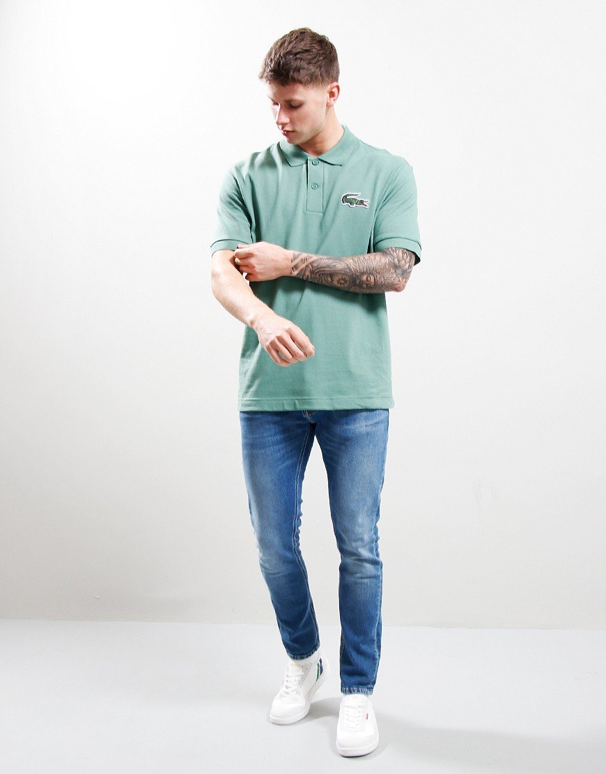 Lacoste Loose Fit Croc Polo Shirt Ash Tree - Terraces Menswear