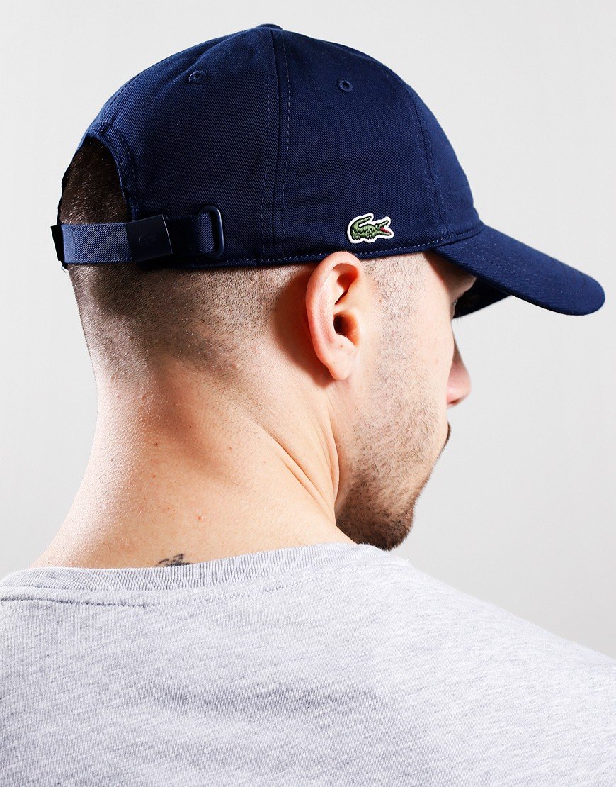 Lacoste Twill Cap Navy - Terraces Menswear